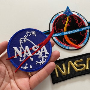 NASA Vintage Embroidered Patches Gold & Black Explorer Space Mission - Etsy