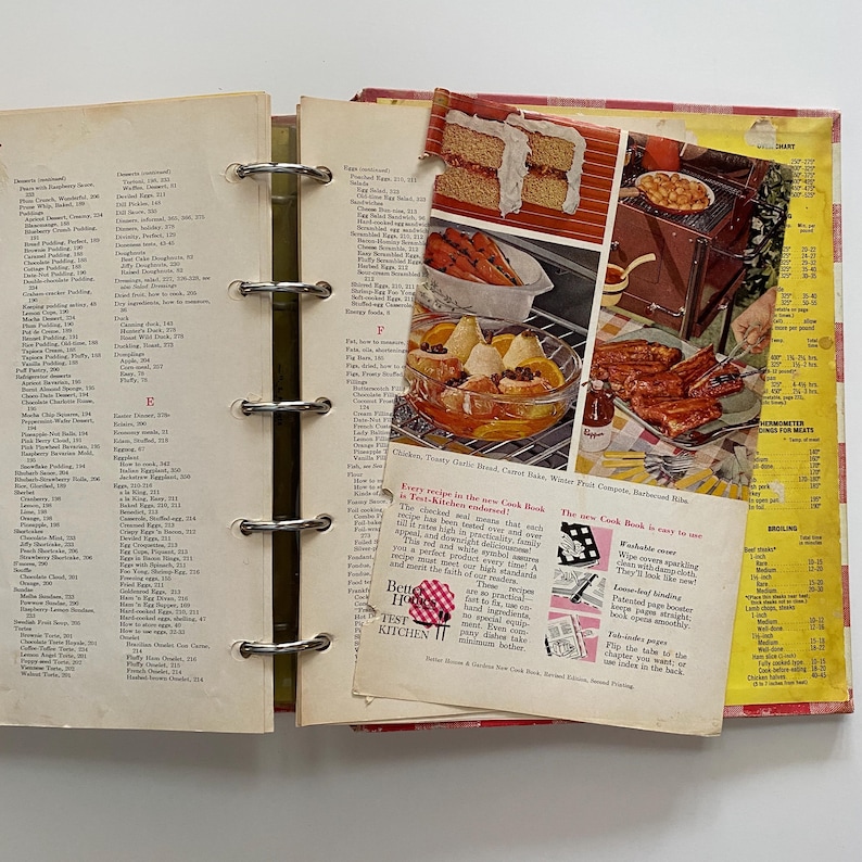 Better Homes and Gardens Cook Book 1950s Hardcover Binder Metal Ringed ...