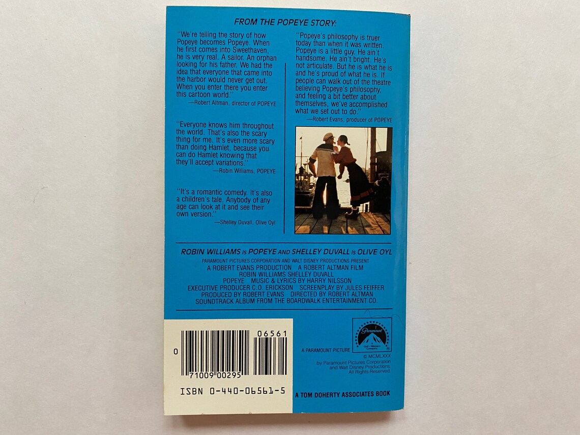 The Popeye Story by Bridget Terry 1980 Paperback Book Movie - Etsy