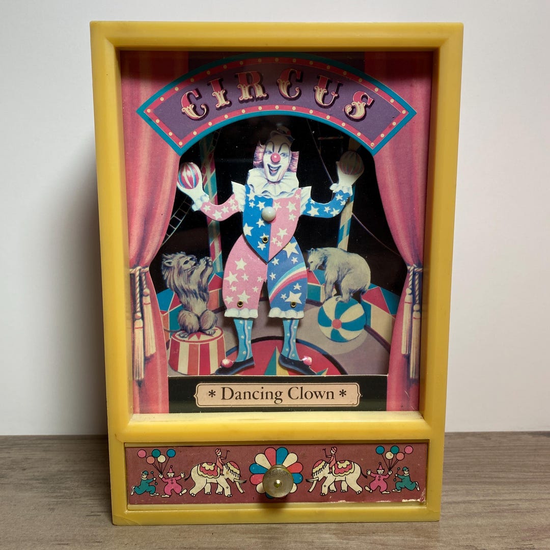 Dancing Clown Yap's 1981 Wind up Send in the Clowns Musical Jewelry Box ...