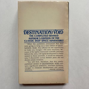 Destination: Void by Frank Herbert 1978 Paperback Book Berkley Medallion Edition - Etsy