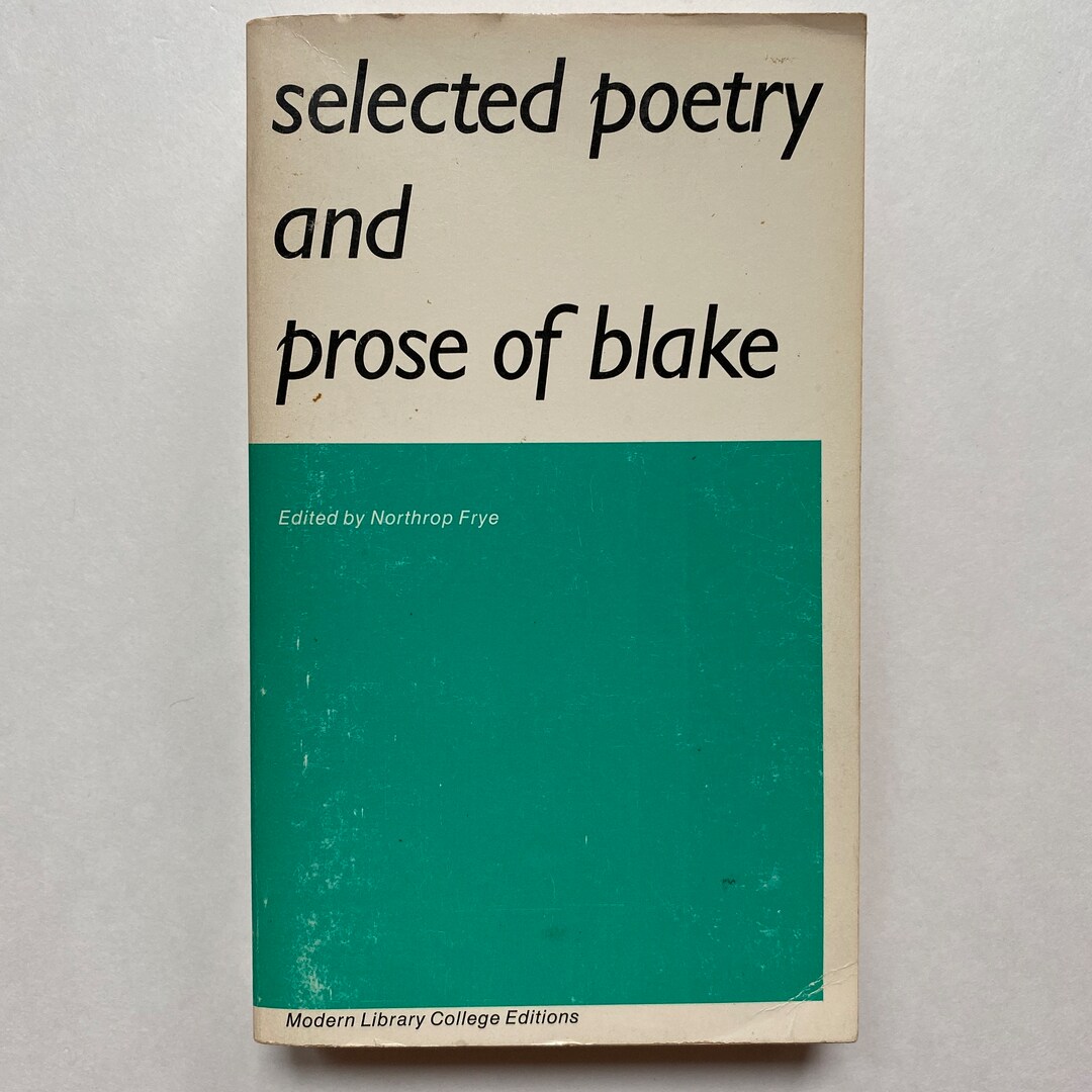 William Blake Selected Poetry and Prose 1952 Paperback Book Modern ...
