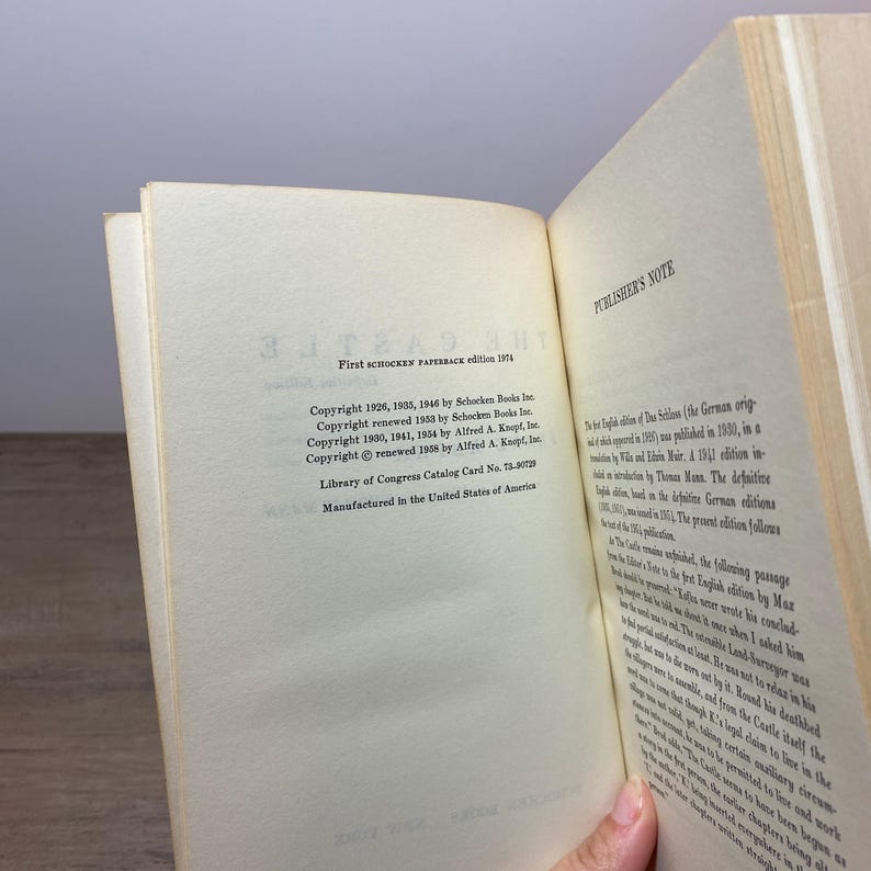 The Castle by Franz Kafka 1974 Trade Paperback First Schocken Books ...