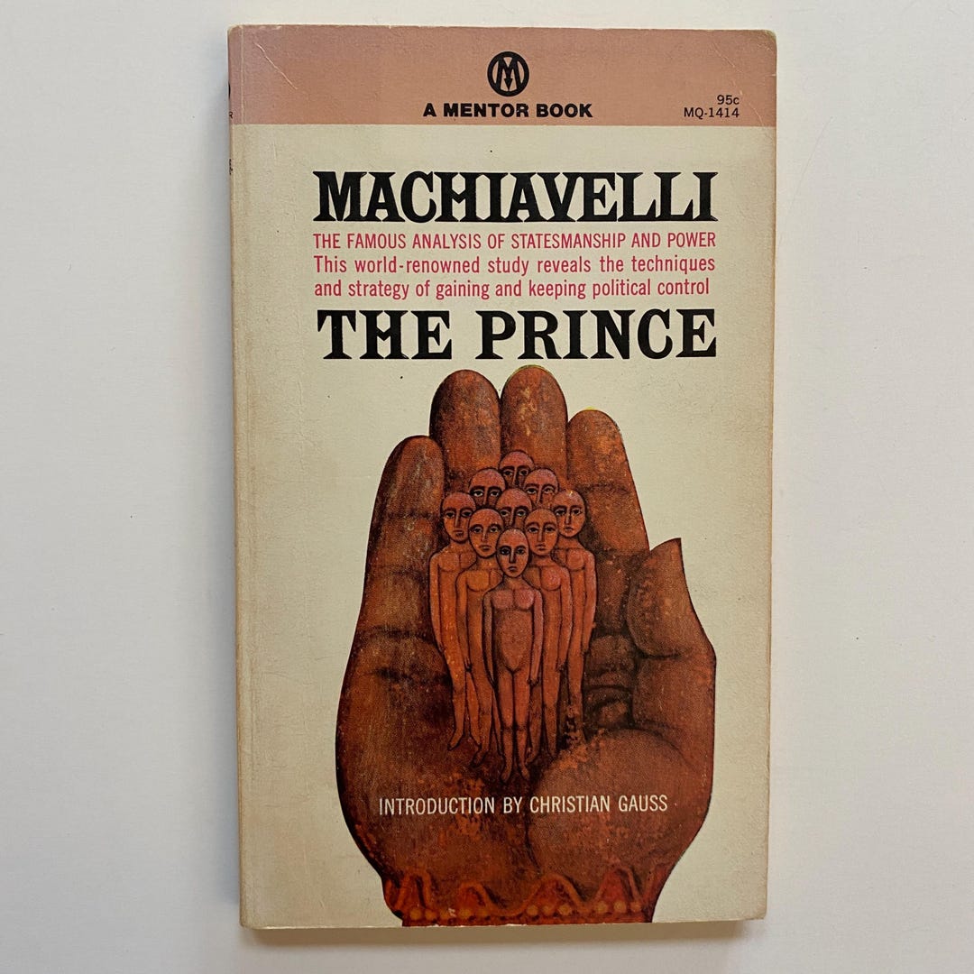 The Prince by Niccolo Machiavelli 1952 Paperback Mentor Edition - Etsy