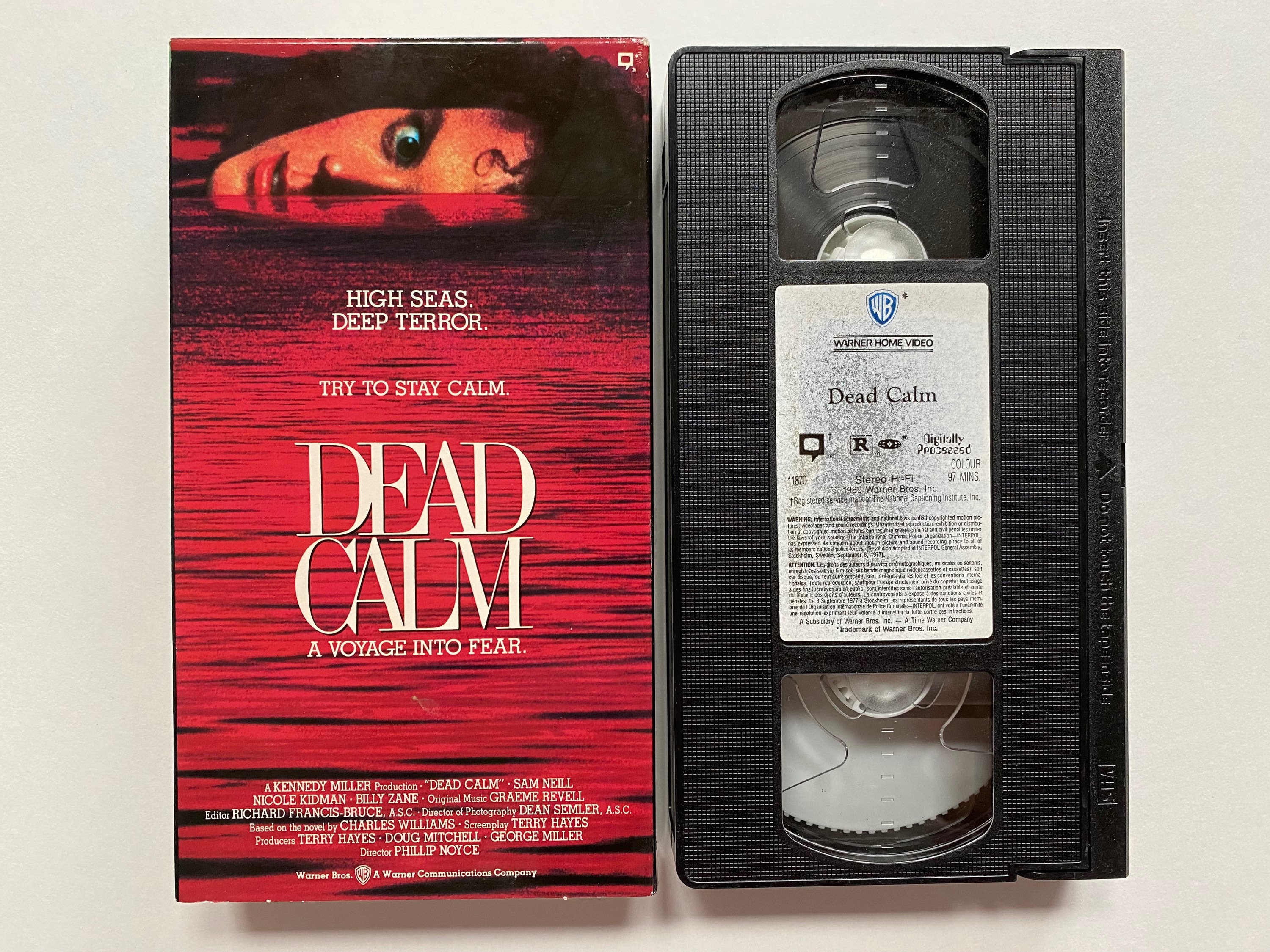 Dead Calm 1989 VHS Vintage Video Cassette Tape Tested Working Nicole ...