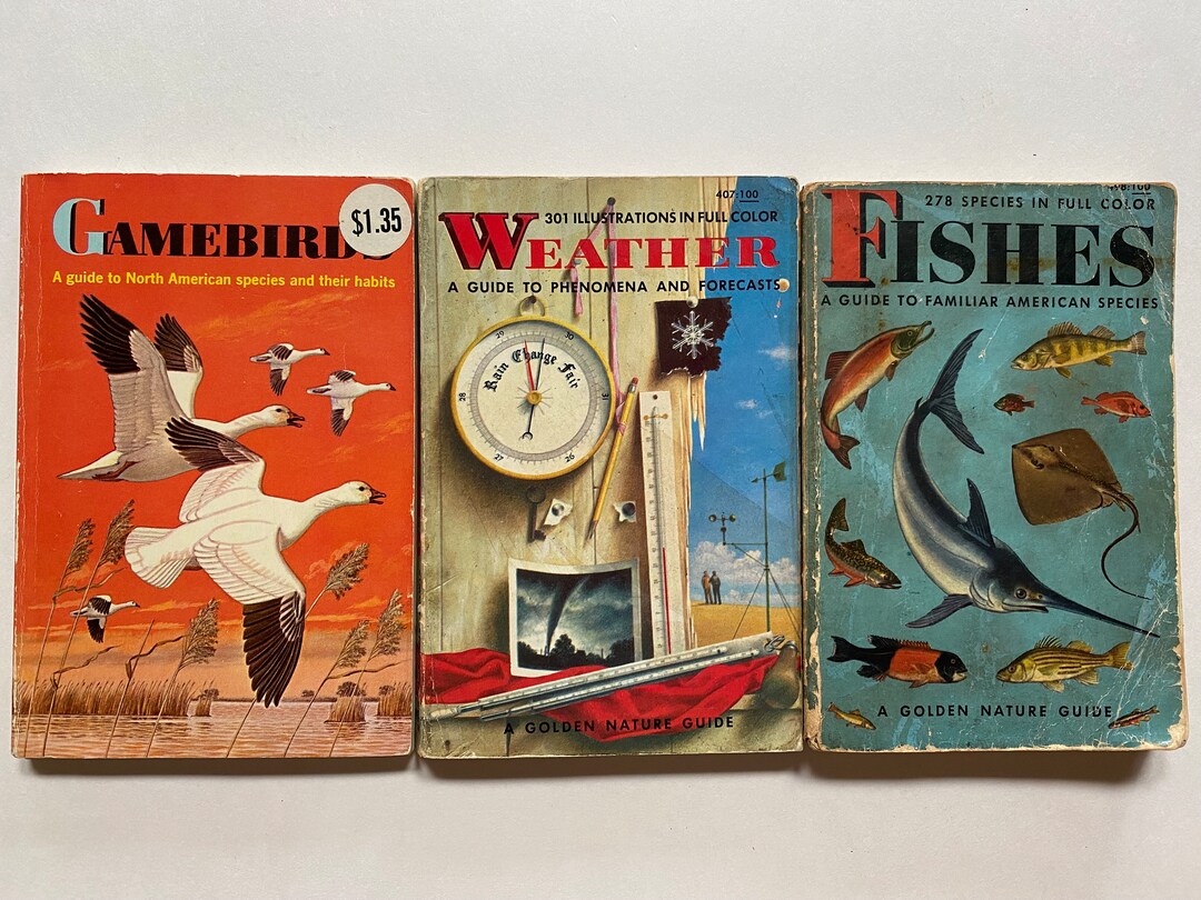 Gamebirds Weather & Fishes - Golden Nature Guides Lot of 3 Pocket Books ...