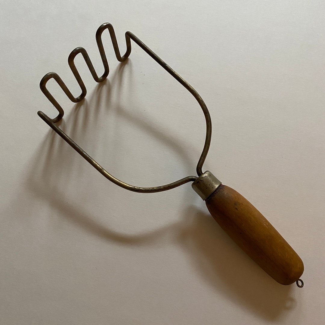 Potato Masher Wood Handle Vintage Kitchenware Tool - Etsy