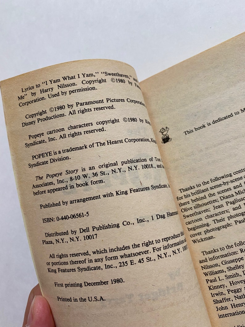 The Popeye Story by Bridget Terry 1980 Paperback Book Movie - Etsy