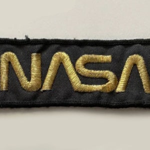 NASA Vintage Embroidered Patches Gold & Black Explorer Space Mission - Etsy