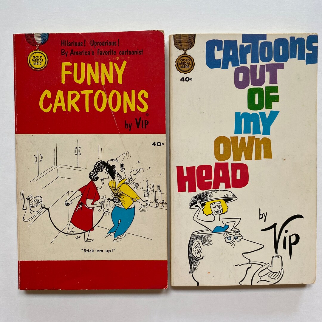 Funny Cartoons & Cartoons Out of My Own Head by Vip Virgil Partch 1964 Paperbacks Fawcett / A ...