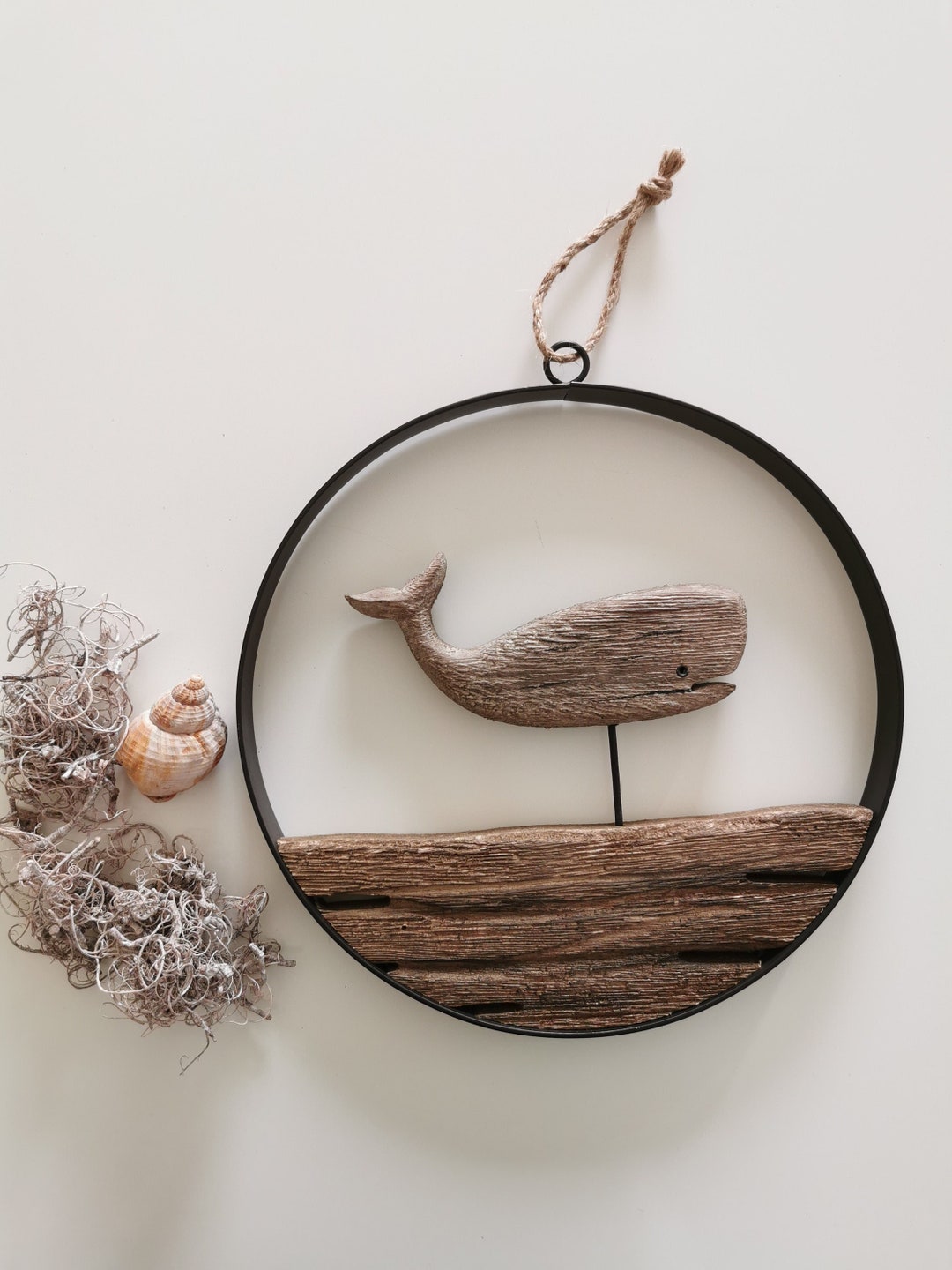 Wooden Whale, Driftwood Whale, Maritime Decoration, Door Decoration ...