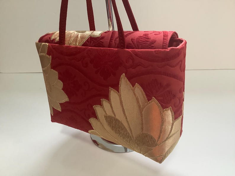 Japan kimono red obi bag,handbag,gift,silk ahndbag,weding handbag,party ...