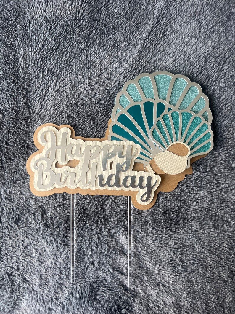 Beach Seashell Themed Cake Topper - Etsy