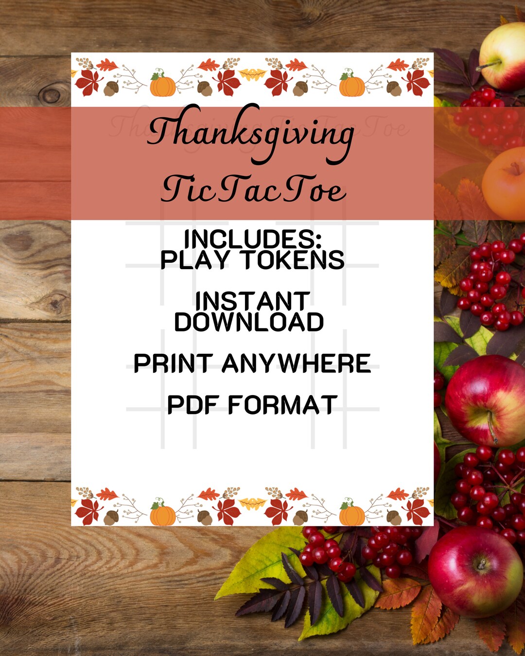 Thanksgiving Tic Tac Toe, Tic Tac Toe, Thanksgiving Games Tic Tac Toe ...