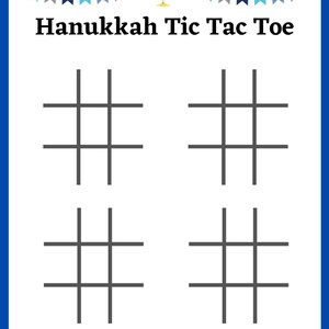 Hanukkah Tic Tac Toe, Tic Tac Toe, Hanukkah Games, Tic Tac Toe Party ...