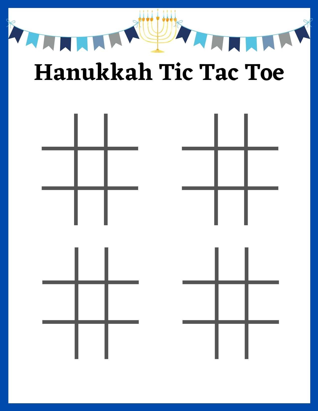 Hanukkah Tic Tac Toe, Tic Tac Toe, Hanukkah Games, Tic Tac Toe Party ...
