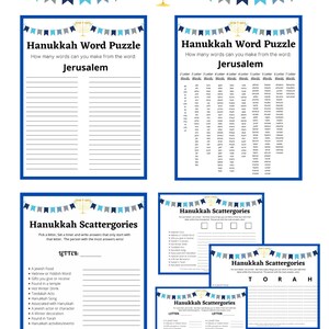 Hanukkah Game Bundle, Hanukkah Party Games, Hanukkah Printable ...