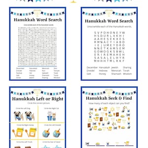 Hanukkah Game Bundle, Hanukkah Party Games, Hanukkah Printable ...