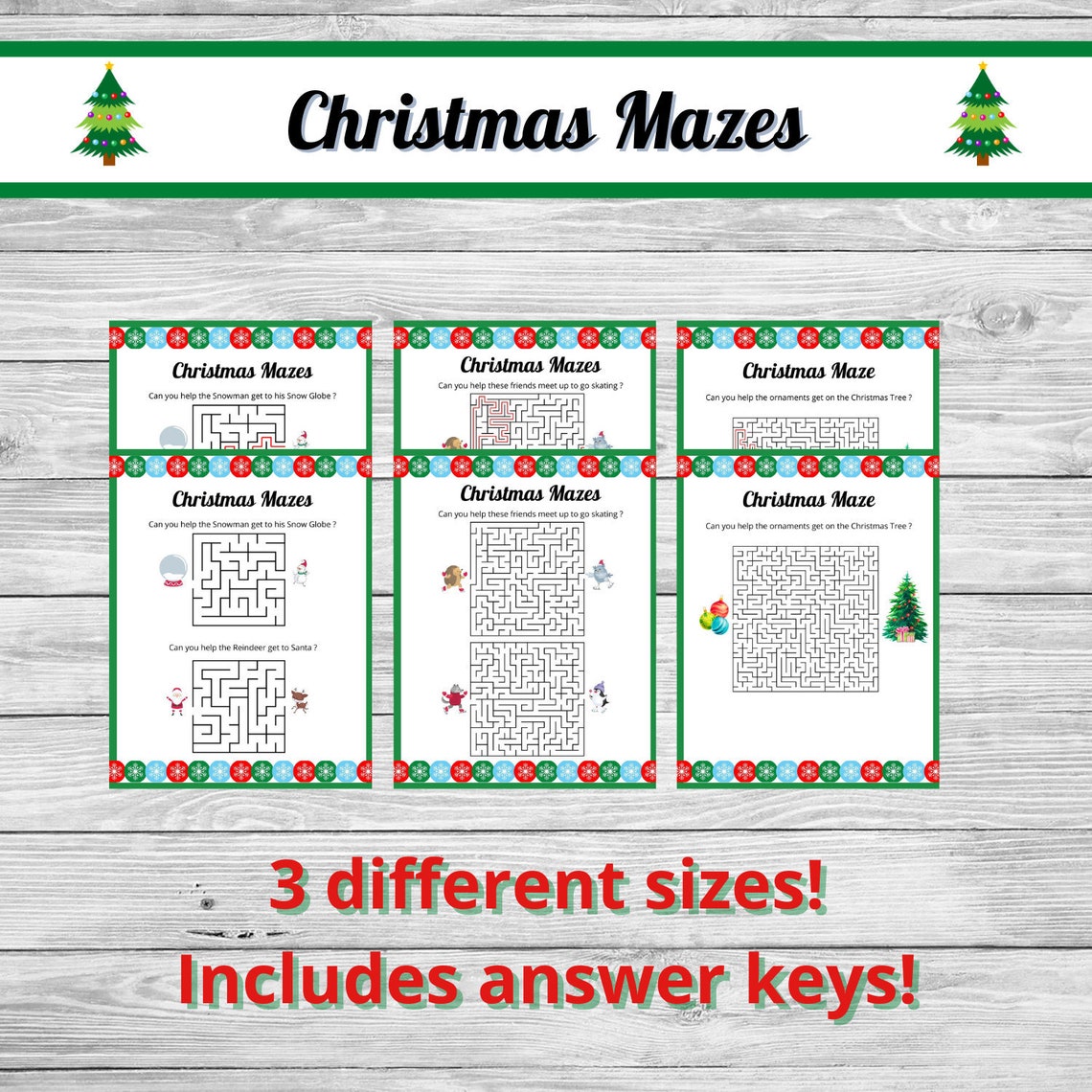 Christmas Maze, Maze, Christmas Games, Printable Christmas Activities ...