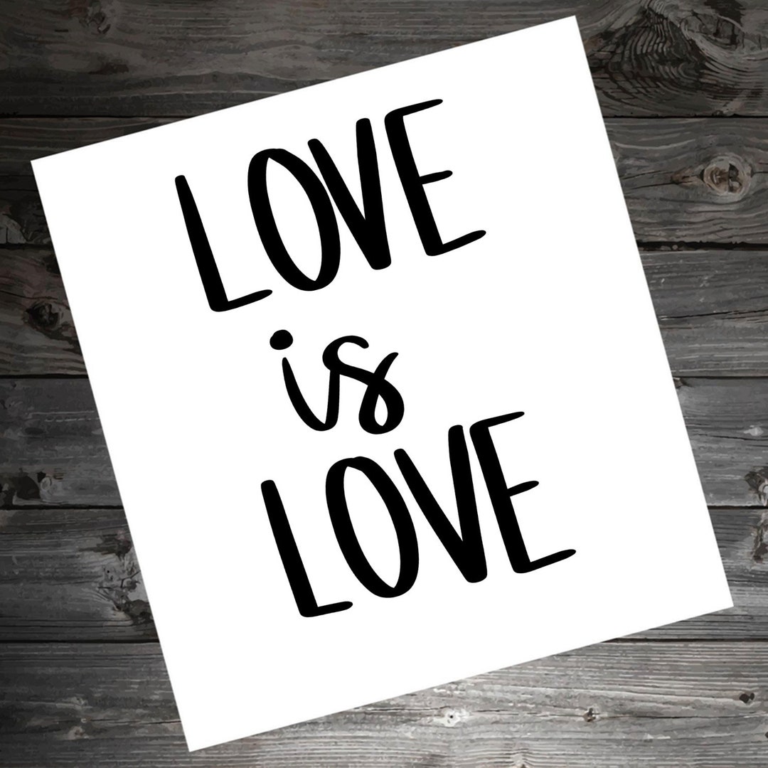 Love is Love Vinyl Decal, Love Bumper Sticker, Car Decal, Pride Sticker ...