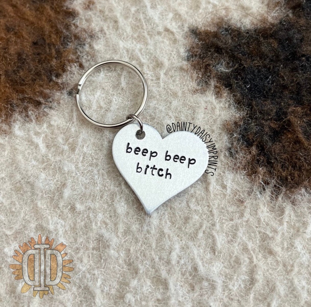 Beep Beep Bitch Keychain Curse Words Key Ring Metal - Etsy
