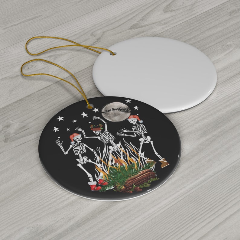 Skeleton Christmas Ornament Yule Bonfire Gothic Christmas Ornaments ...