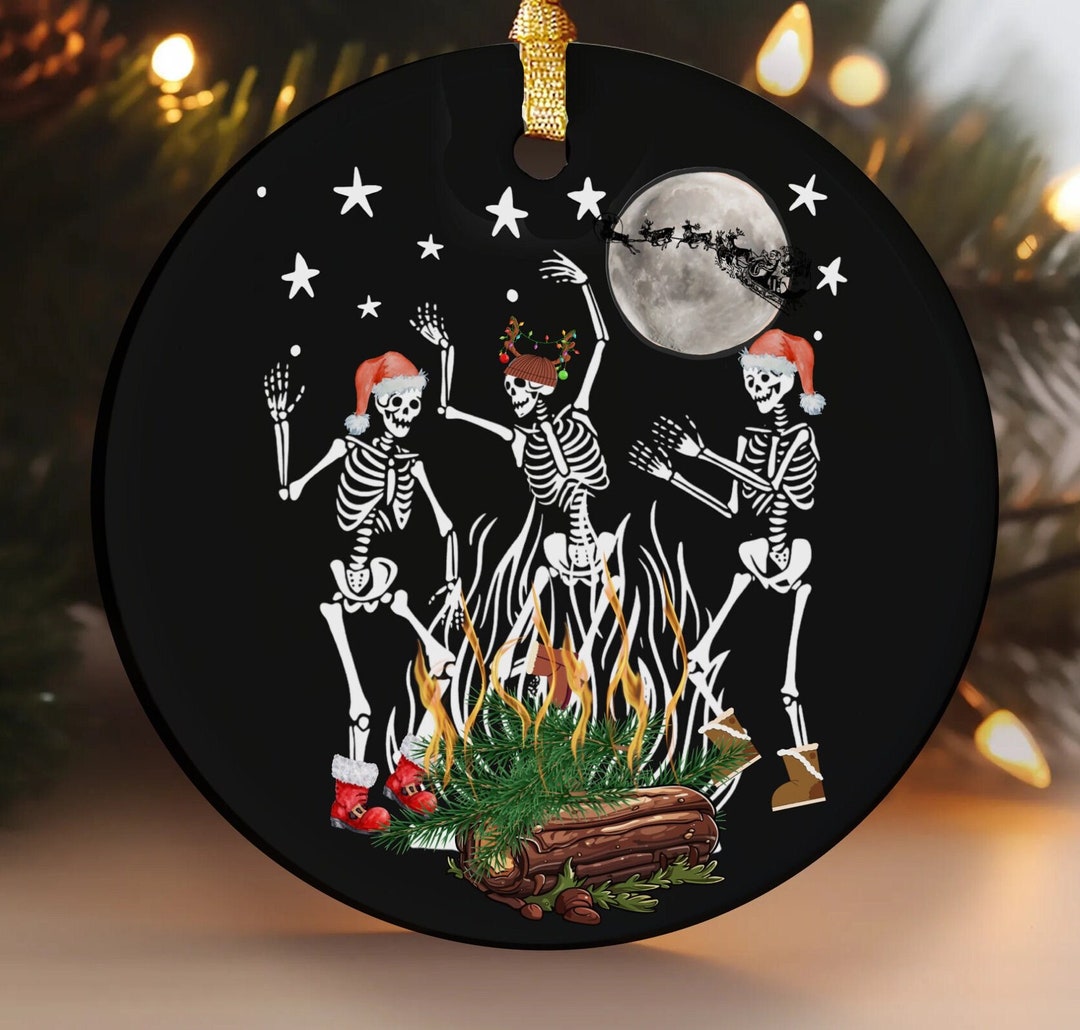 Skeleton Christmas Ornament Yule Bonfire Gothic Christmas Ornaments ...