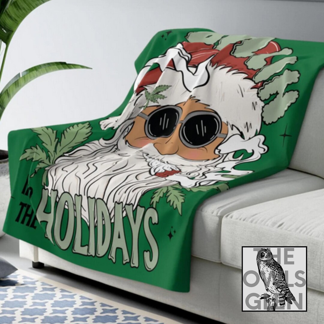 Funny Smoker Blanket Weed Lover Gifts Smoking Blanket Christmas Decor ...