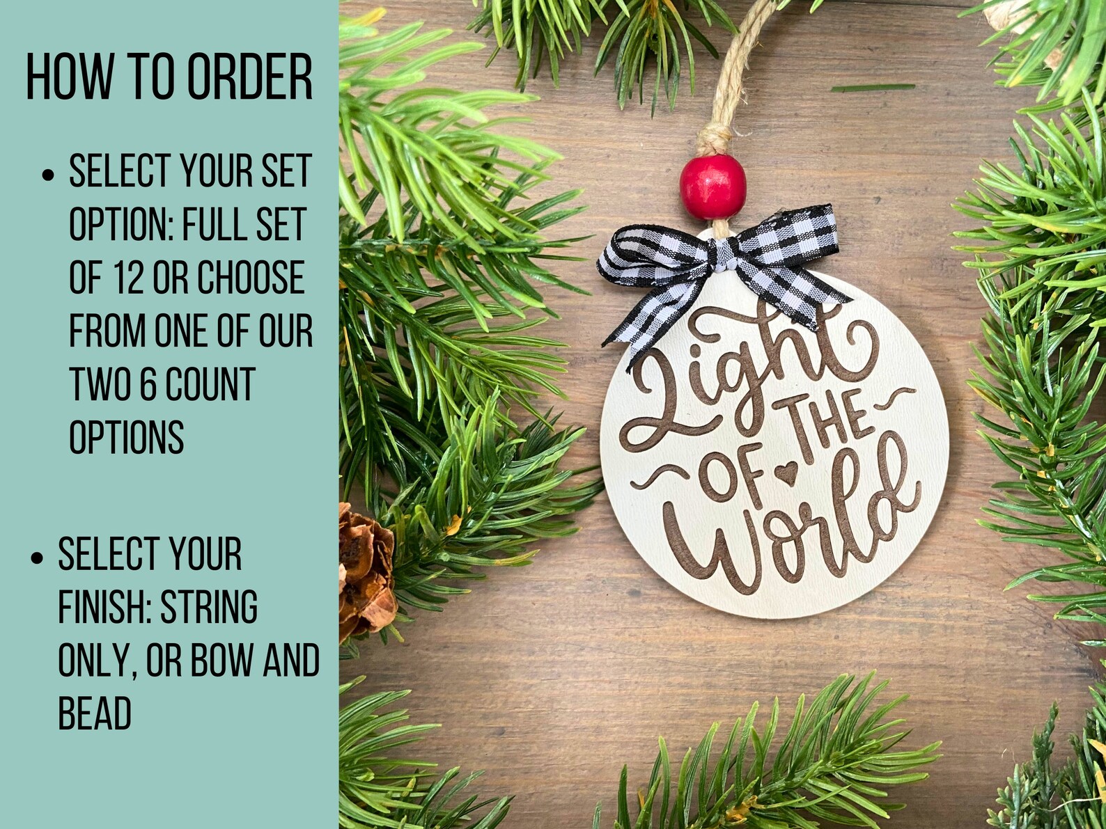 Names of Jesus Ornament, Christ Centered Ornament, 12 Days of Christmas ...