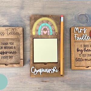 Sticky Note Holder, Teacher Appreciation Week Gift, Teacher Desk ...