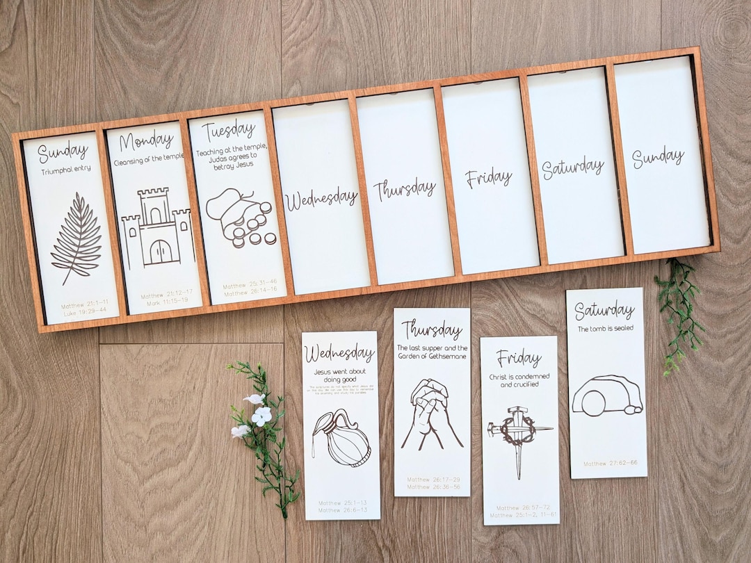 Easter Advent, Holy Week Countdown, Religious Easter Sign, Jesus Easter ...