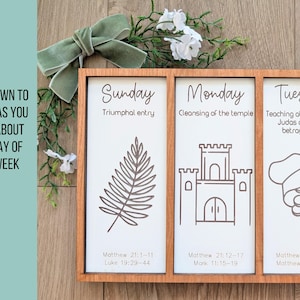 Easter Advent, Holy Week Countdown, Religious Easter Sign, Jesus Easter ...