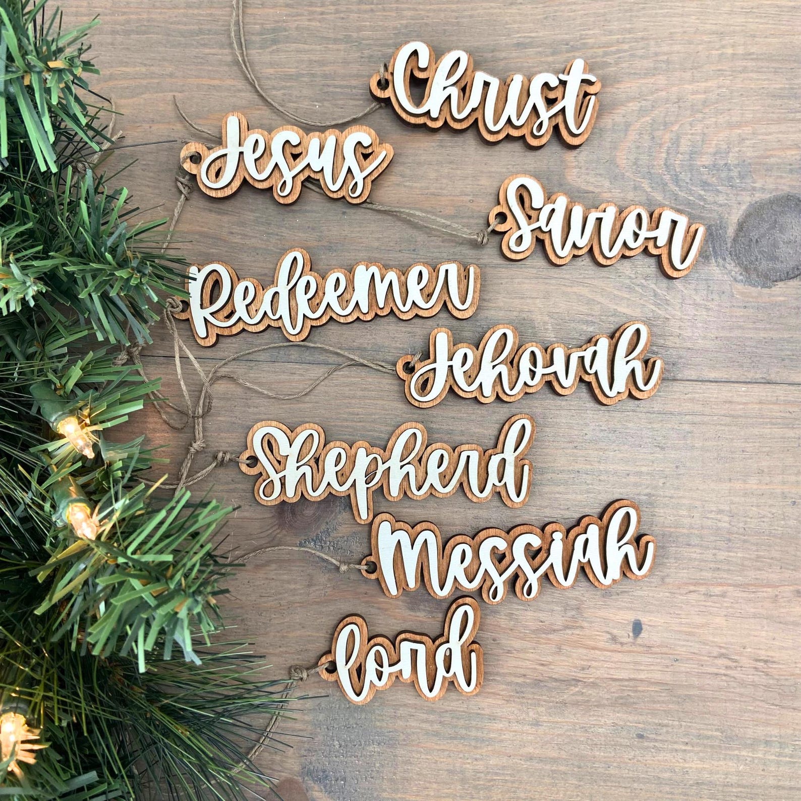Names of Christ, Names of Jesus Ornaments, Christ Centered Christmas ...
