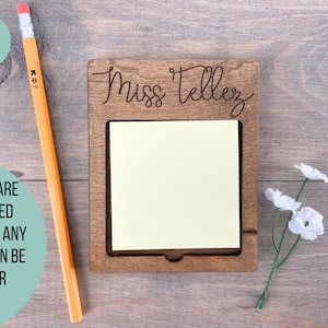 Sticky Note Holder, Teacher Appreciation Week Gift, Teacher Desk ...