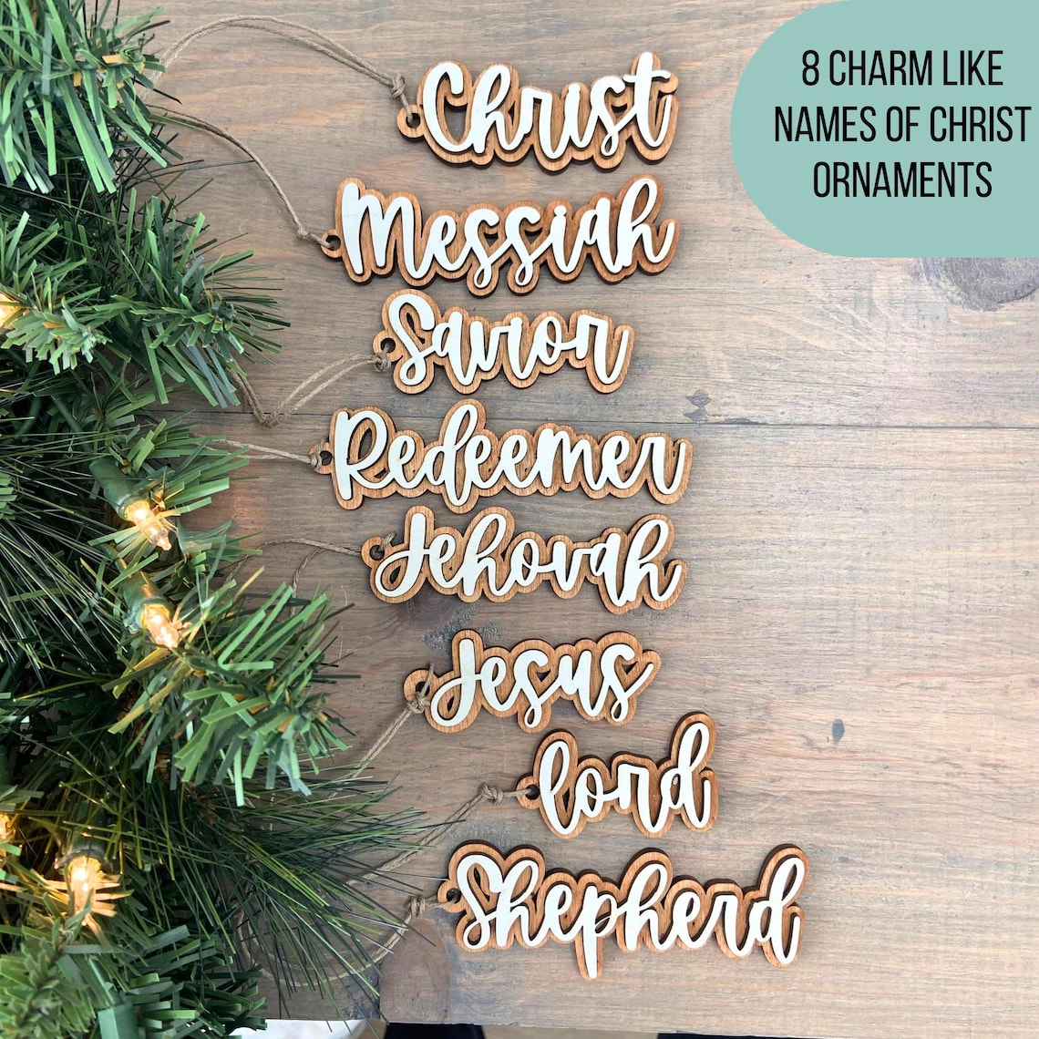 Names of Christ, Names of Jesus Ornaments, Christ Centered Christmas ...