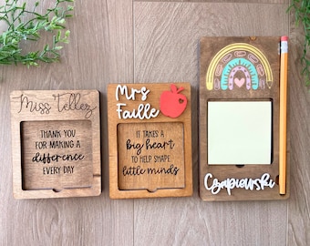 Teacher Appreciation Sticky Note Holder Custom Desk - Etsy