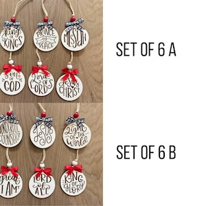 Names of Jesus Ornament, Christ Centered Ornament, 12 Days of Christmas ...