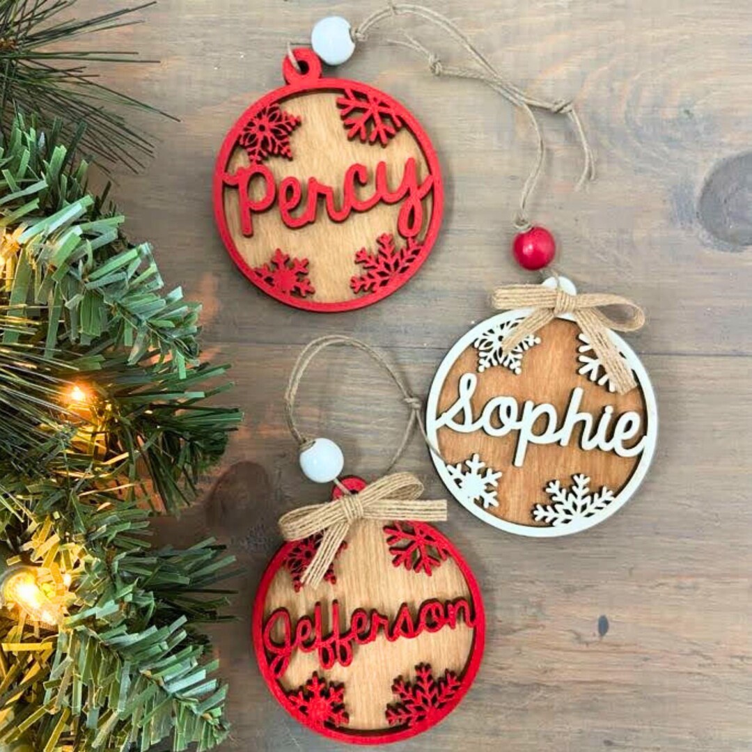 Snowflake Keepsake Ornament, Snowflake Gift Tag, Custom Snowflake ...
