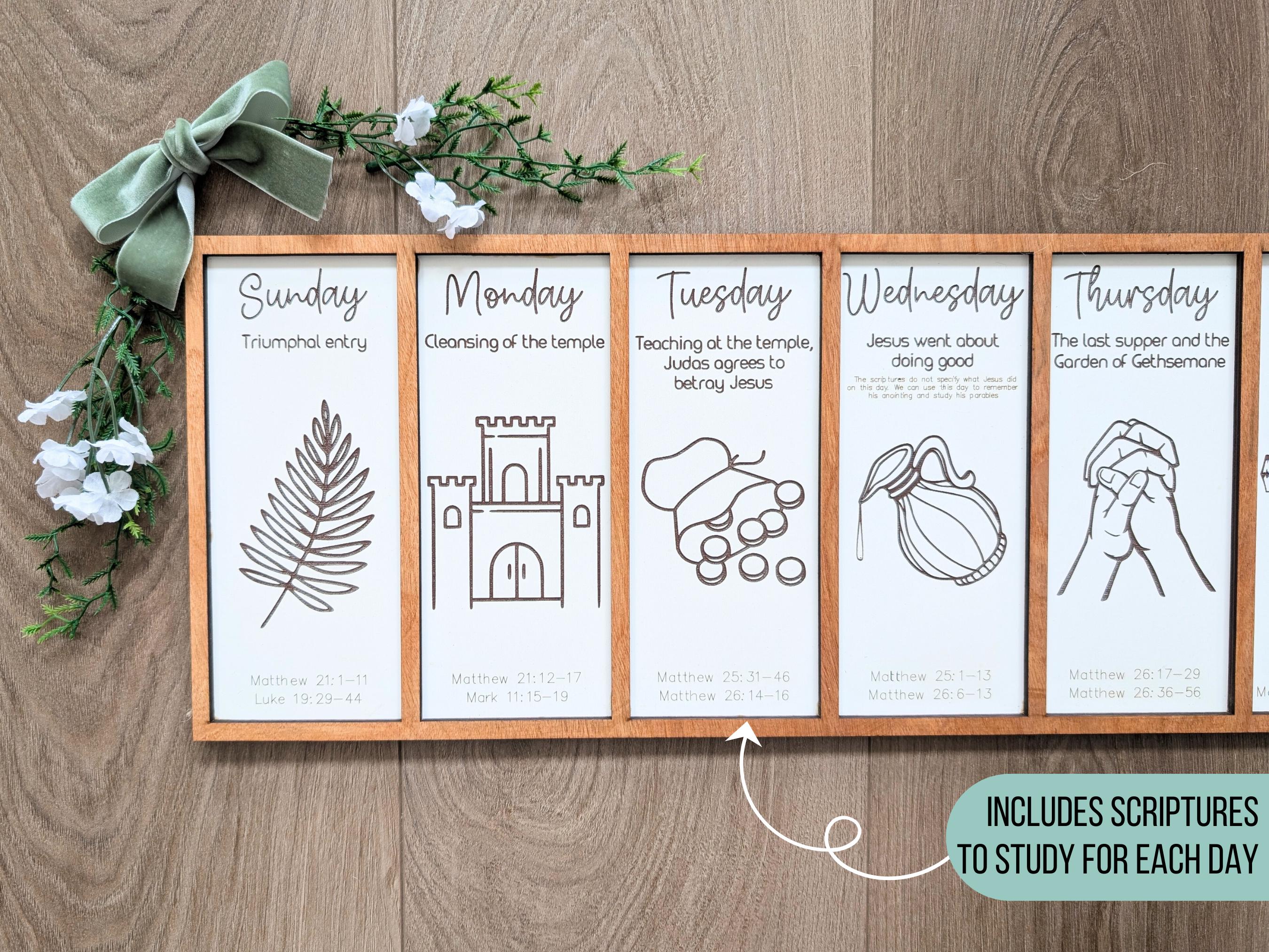 Easter Advent, Holy Week Countdown, Religious Easter Sign, Jesus Easter ...