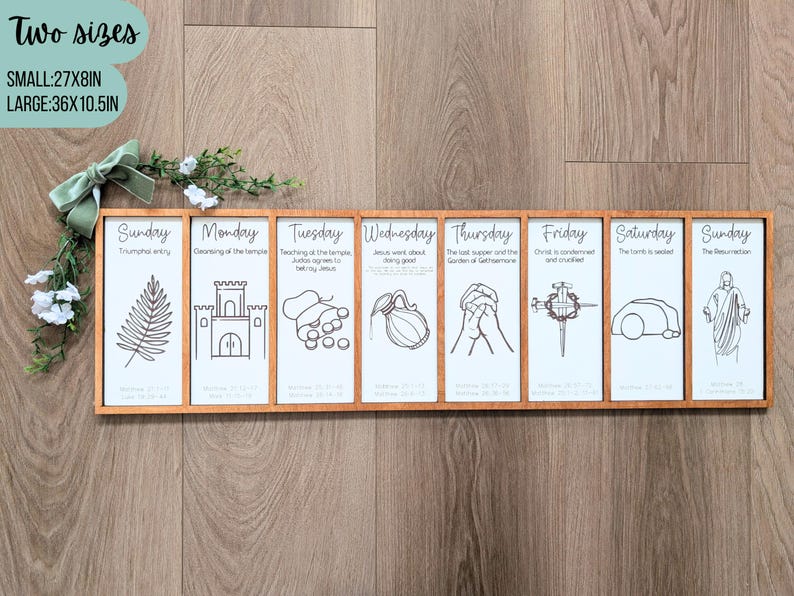 Easter Advent, Holy Week Countdown, Religious Easter Sign, Jesus Easter ...