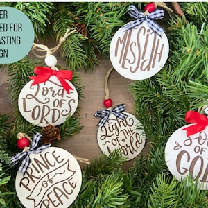 Names of Jesus Ornament, Christ Centered Ornament, 12 Days of Christmas ...