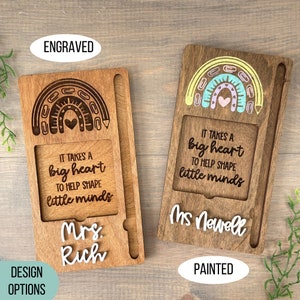 Boho Teacher Appreciation Gift, Sticky Note Holder, Teacher End of ...