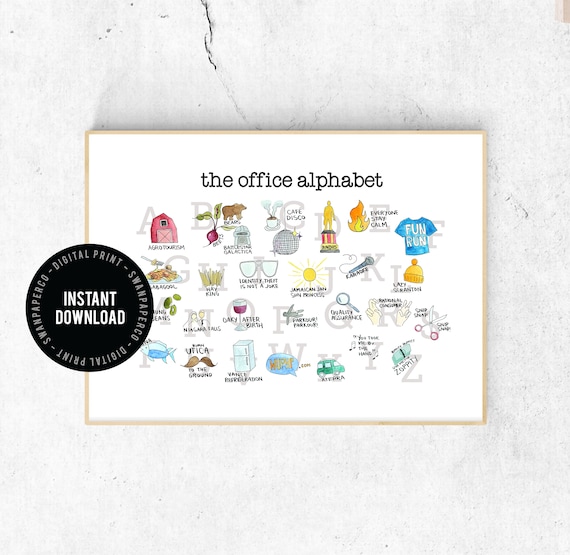 THE OFFICE Alphabet Printable 120x80cm 47x31.5 - Etsy