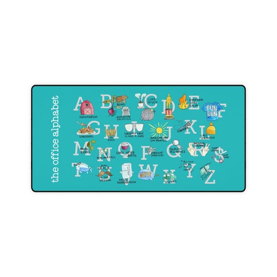 THE OFFICE Alphabet Desk Mat 31.5x15.5 - Etsy