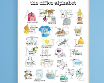 The Office Alphabet the Office TV SHOW Art Poster Print - Etsy