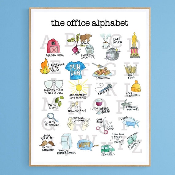 THE OFFICE Alphabet Poster | Etsy