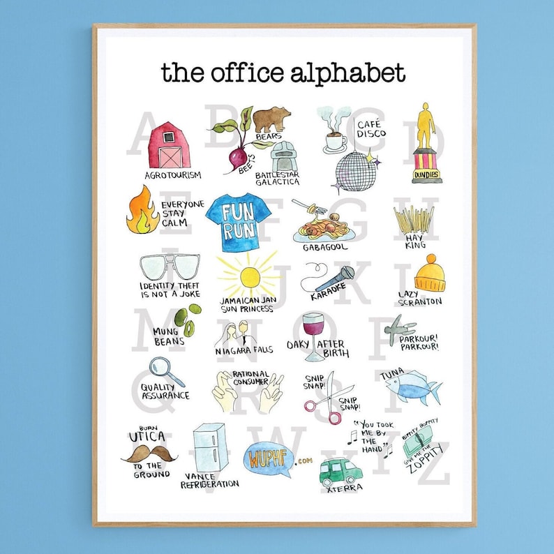 THE OFFICE Alphabet Poster - Etsy