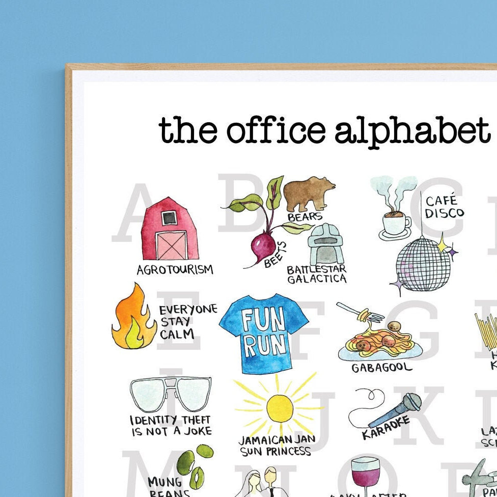 THE OFFICE Alphabet Printable 8x10 8x12 - Etsy