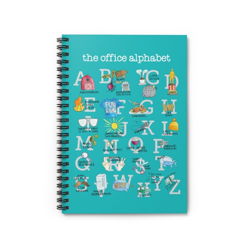 THE OFFICE Alphabet Spiral Notebook | 8x6" - Etsy