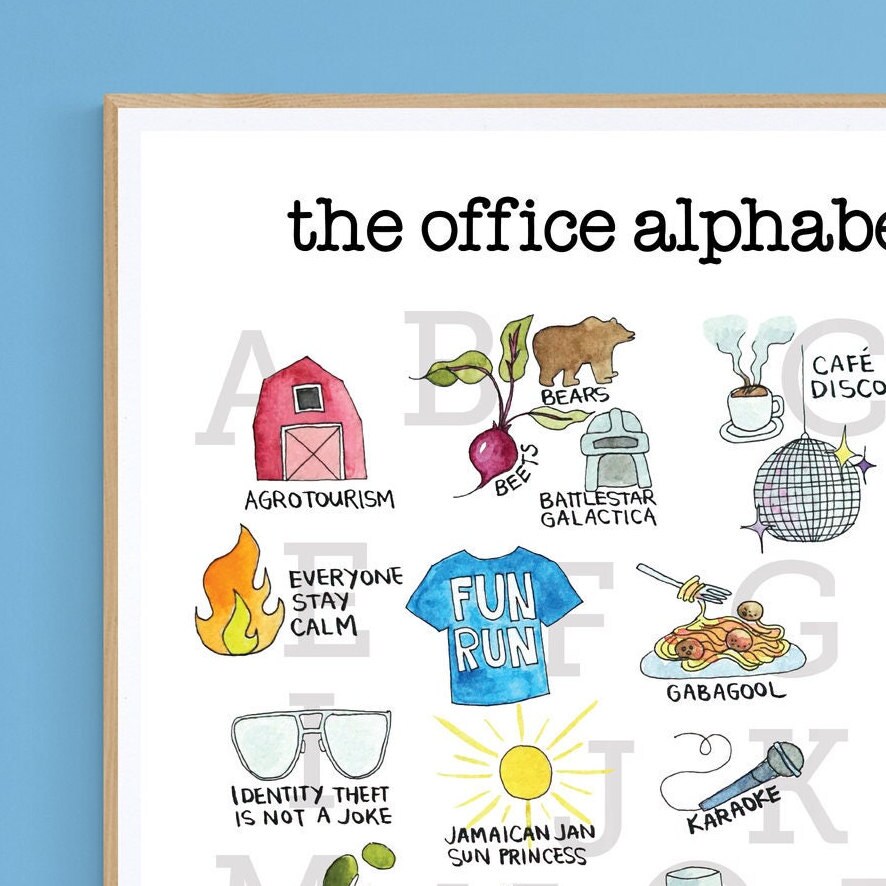 THE OFFICE Alphabet Poster - Etsy